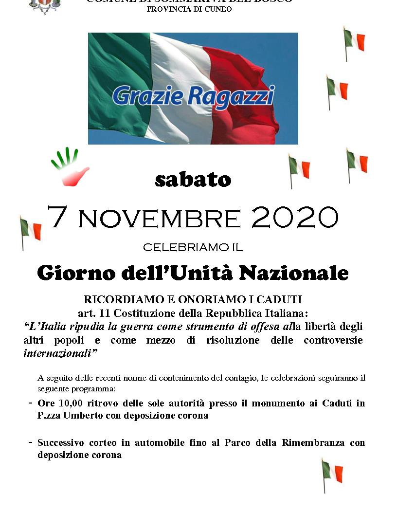 GIORNO DELL'UNITA' NAZIONALE GIORNO DELL'UNITA' NAZIONALE